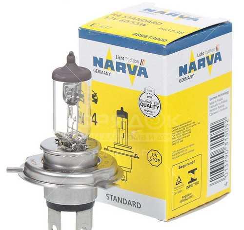 Автолампа ближнего света narva H4