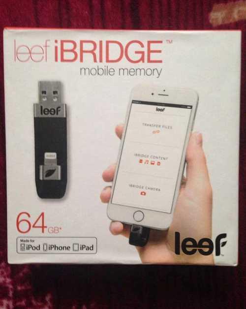 Флэшка Leef iBridge (iPhone iPad) 64GB
