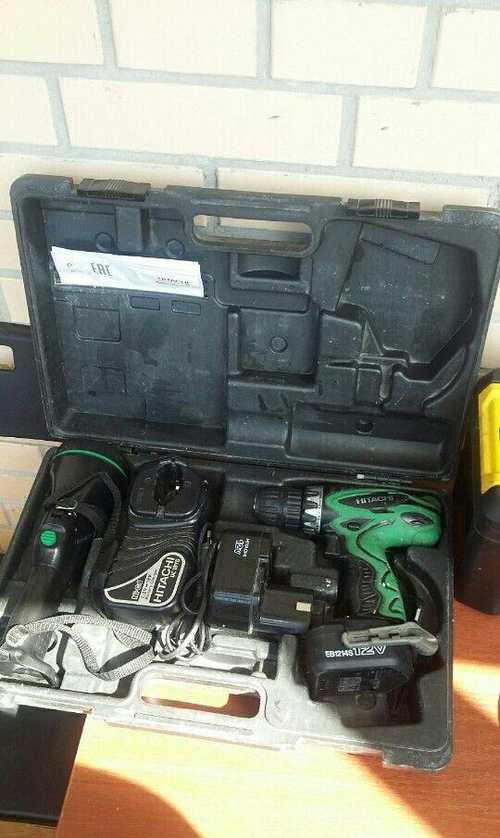 Аккумуляторная дрель hitachi