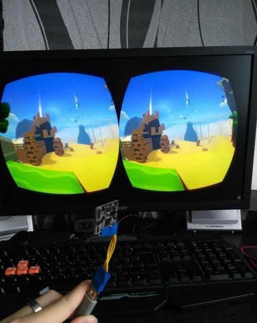 Шлем виртуальной реальности на DK1