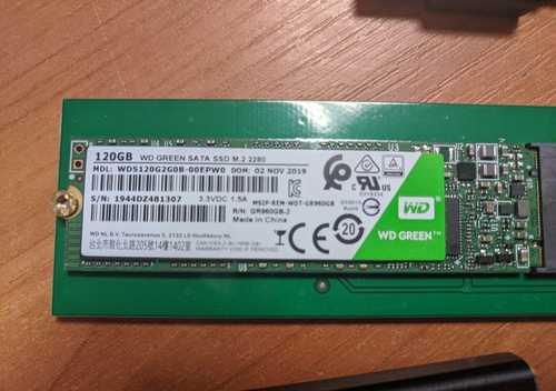 SSD M2 120gb WD green + Box