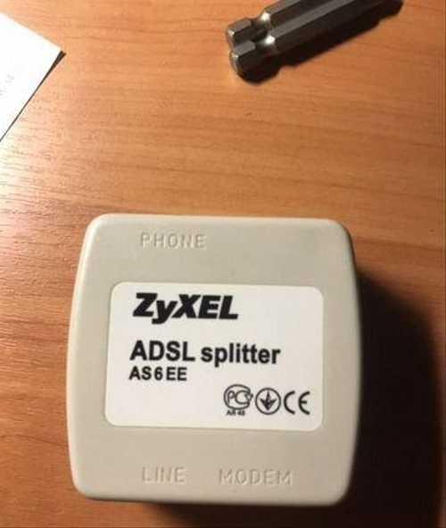 Adsl сплиттер zyxel as 6 ee
