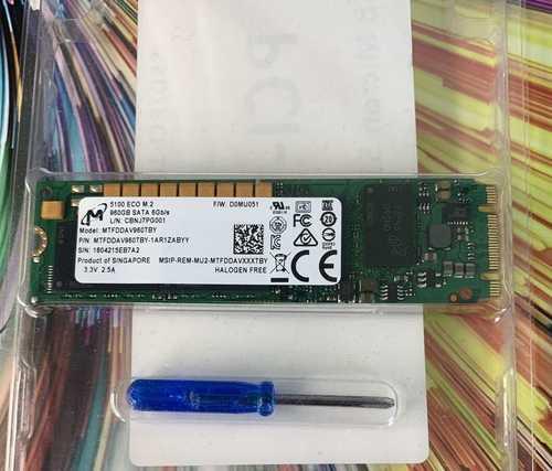 Новый SSD M2 Micron 960Gb