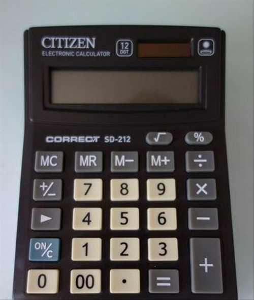 Калькулятор citizen SD-212