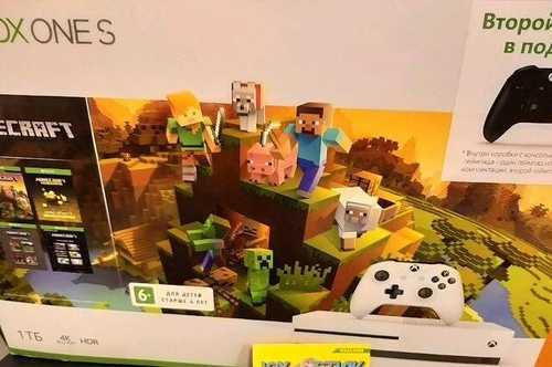 Новые Xbox One S 1Tb + Minecraft + Геймпад