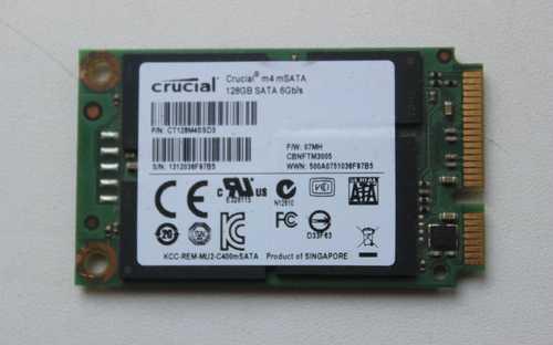 Ssd mSata 128gb Crucial странный