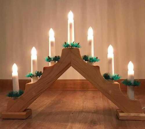 Горка новогодняя, 7 свечей