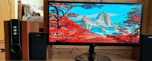 Монитор LG 25UM58 25" + акустика sven