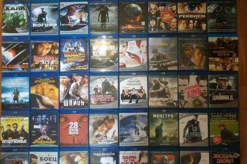 Коллекция Blu-ray дисков с фильмами