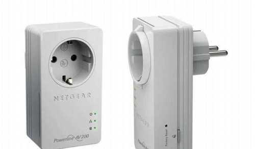 Комплект PLC адаптеров netgear PowerLine AV+200