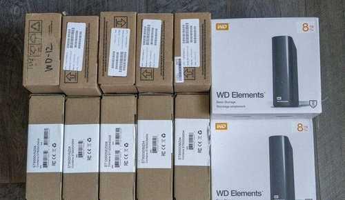 Новые жесткие диски HDD 8TB, 12TB WD, Seagate