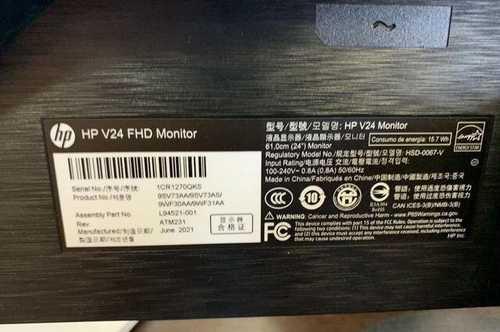 Монитор HP v24 (новый)