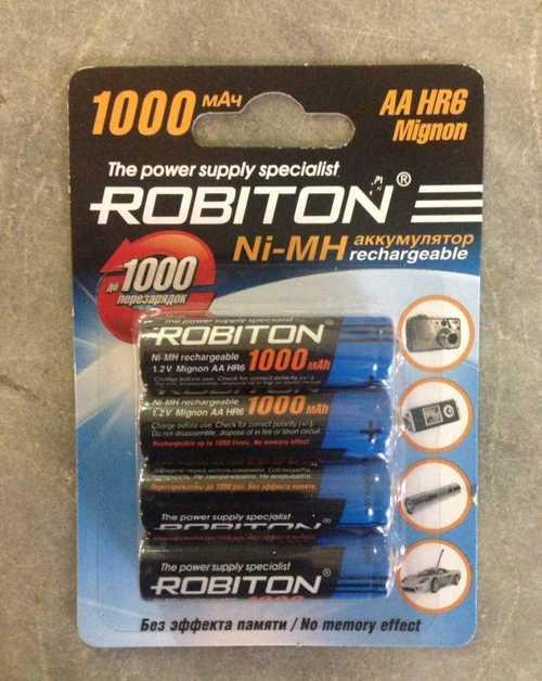 Аккумуляторы AA 1000 mAh 1.2V Ni-MH Robiton