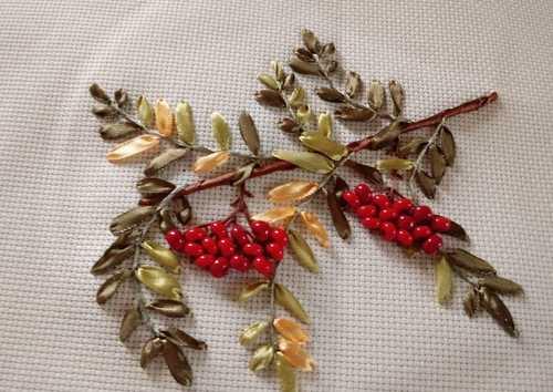 Вышивка лентами и биссером