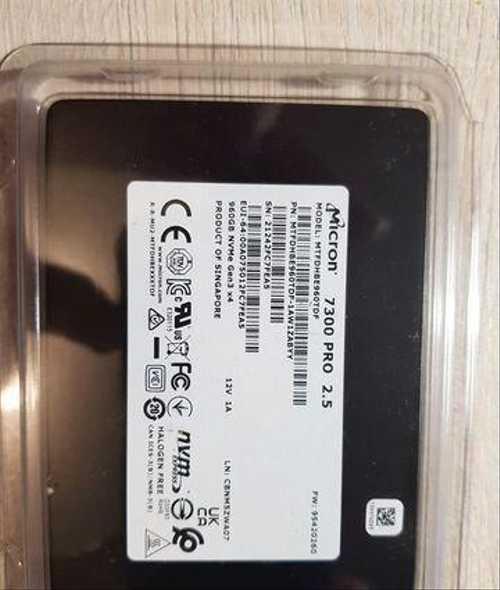 Продам жесткий диск SSD Micron (Crucial) U.2 1Tb