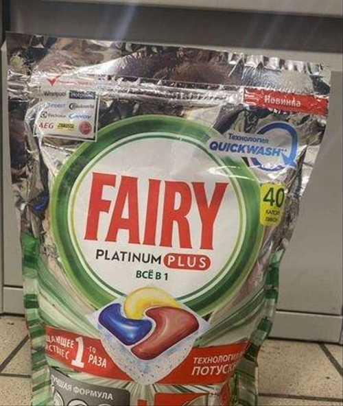 Капсулы Fairy Platinum для посудомоечных машин