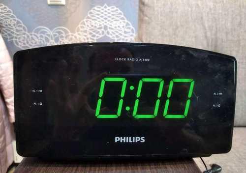 Будильник радио часы Philips