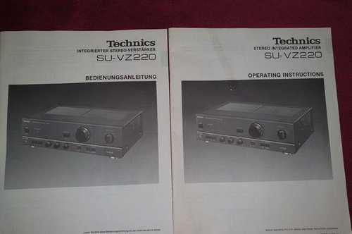 Инструкция для усилителя Technics SU-VZ220