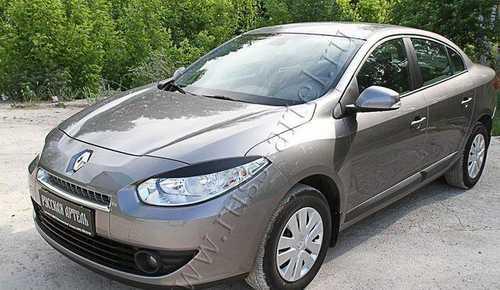 Накладки на передние фары Renault Fluence 2009-12