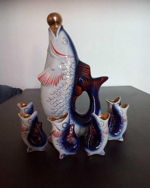 Набор графин "Рыбка с рюмками"