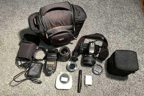 Фотоаппарат Canon EOS 550D + Sigma 30mm 1.4 DC HSM