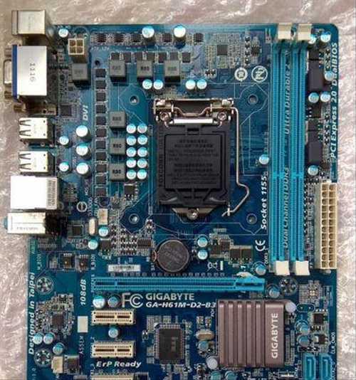 Матплата Gigabyte GA-H61M-D2-B3 (1155) на запчасти