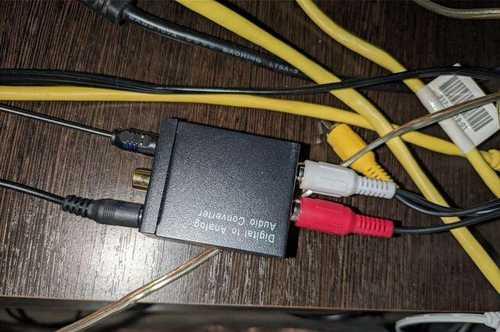 Конвертер переходник TosLink / spdif на 2 RCA