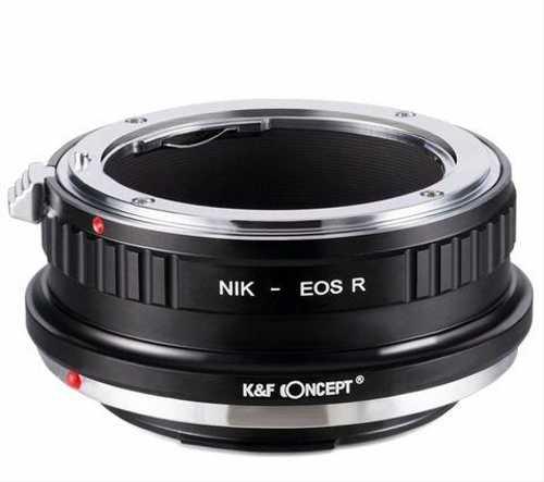 Адаптер K&F Concept для объектива Nikon F на Canon