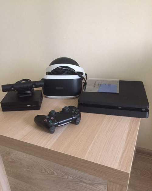 PS4 slim500g +ps vr+ps camera+12 игр