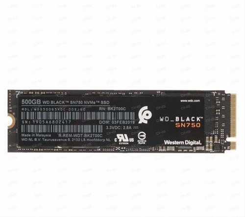 SSD M.2 WD Black SN750 500гб