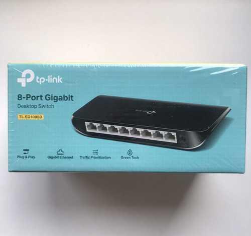 Коммутатор TP-link 8-портовый гигабитный