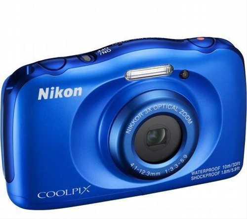 Фотоаппарат для детей nikon coolpix w100 blue б/у