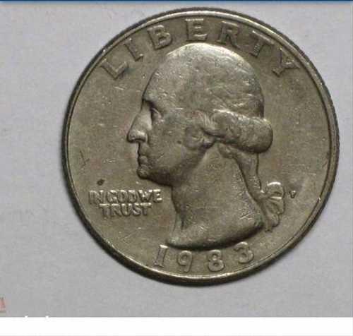 25 центов США 1983 год