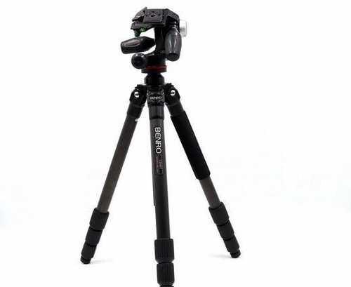 Штатив Benro C2580T + голова Manfrotto mhxpro-3W