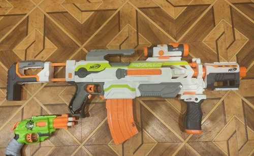 Бластер Nerf modulus esc-10 и пистолет nerf zombie