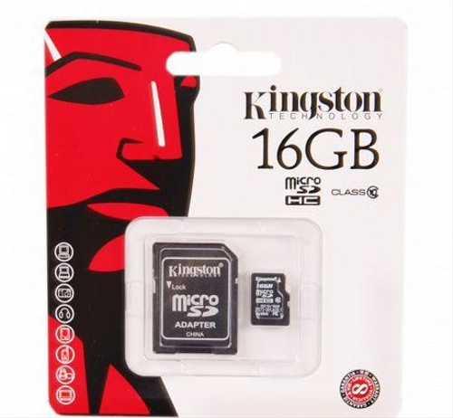 Карта памяти Kingstone MicroSD 16 GB | Festima.Ru - Мониторинг объявлений