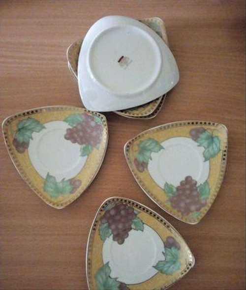 Блюдца фарфор, Yamasen золотая коллекция