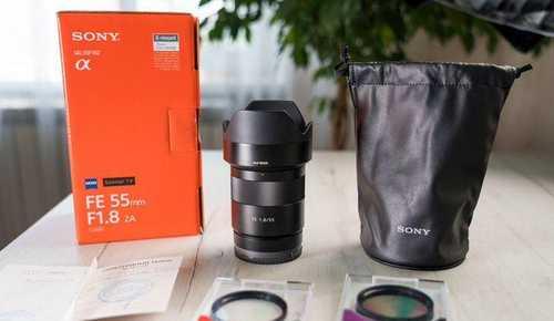 Sony Carl Zeiss 55mm f1.8 ZA на Гарантии + Фильтры