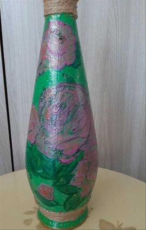Уникальная бутылочка авторской работы из керамики