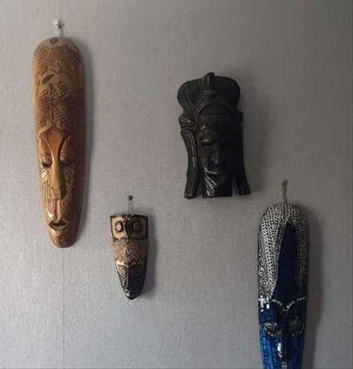 Маски африканские (деревянные). Декор