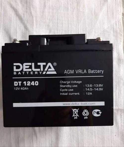 Аккумулятор delta DT 1240 12V 40Ah