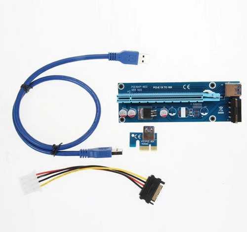 PCI Express Riser Card 1x to 16x USB 3.0