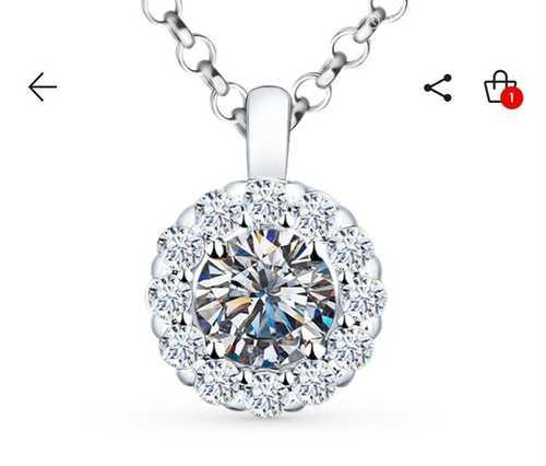 Новый кулон подвеска серебро sokolov swarovski