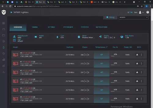 Майнинг ферма видеокарты rx 580 8 gb