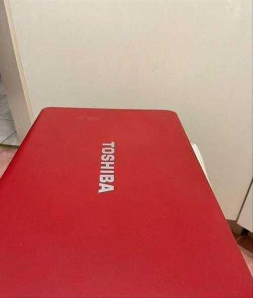 Тошиба C660 красный ноутбук, кораловый 4-х яд + Ge