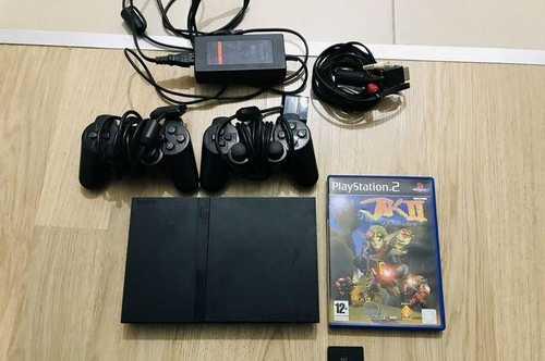 Sony PS2 + игра + карта памяти + два джойстика