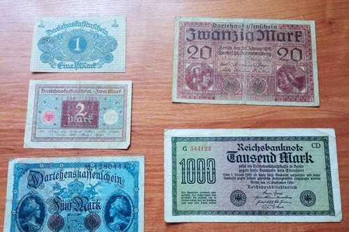 Набор банкнот Германии, состояние на фото