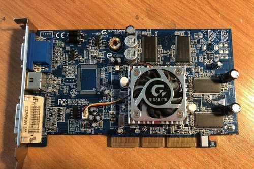 Видеокарта ATi Gigabyte Radeon 9200, AGP, 64 Мб