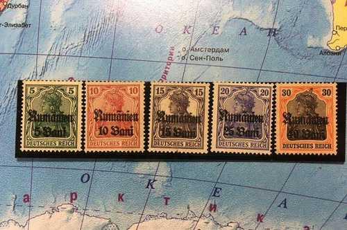 Германия, оккупация Румынии 1918 MNH**OG Mi# 8-12