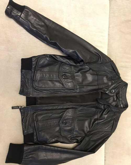 Куртка кожаная YSL Yves Saint Laurent